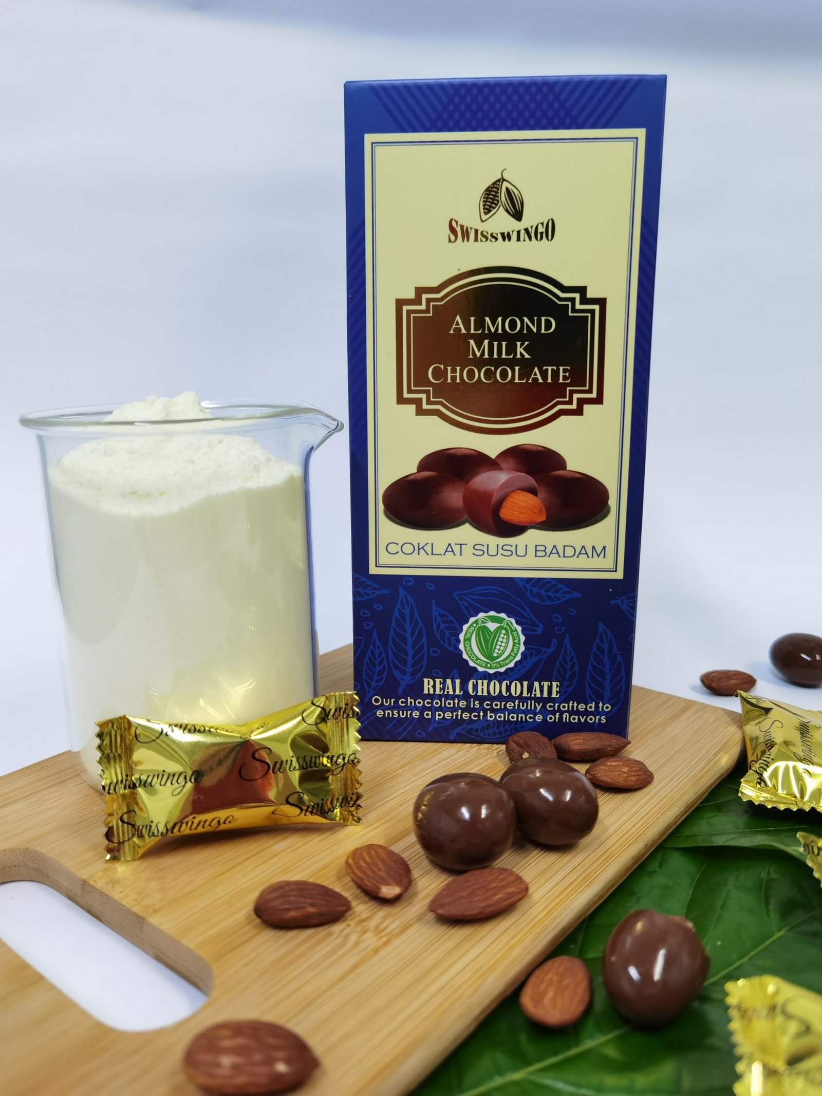 ALMOND MILK CHOCOLATE (180g Box) – Swisswingo