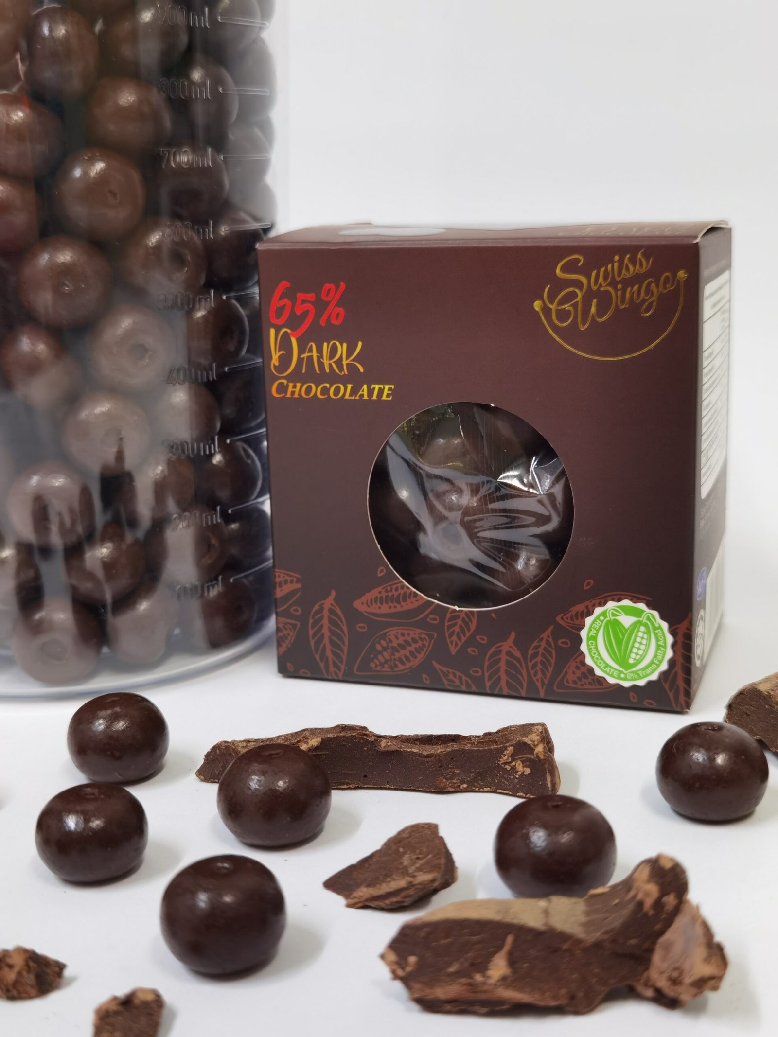65% DARK CHOCOLATE (100g Box) – Swisswingo